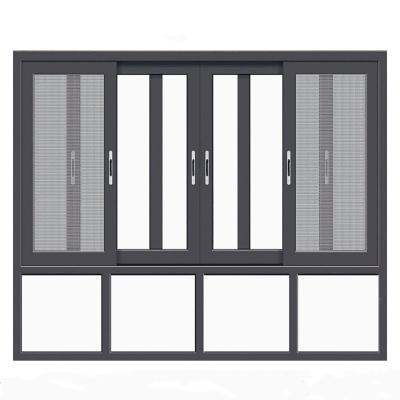 China Stainless Steel Screen Netting Aluminum Thermal Break Sliding Windows with Technology for sale