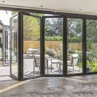 China Modern Design Aluminum Alloy Frame Thermal Break Low-E Glass Bifold Door at Affordable for sale