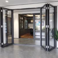 China Modern Design Aluminum Alloy Frame Thermal Break Low-E Glass Bifold Door at Affordable for sale