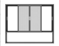 China Customized Level 8 Air Tightness Thermal Break Aluminium Horizontal Sliding Windows for sale