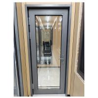 China Finished Modern Aluminum Exterior Double Glass Swing Casement Door Doors for a Sleek Look for sale