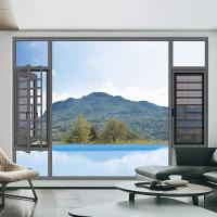 China Modern Residential Aluminum Casement Windows with 8-Way Seal and 304 Stainless Steel Mesh for sale