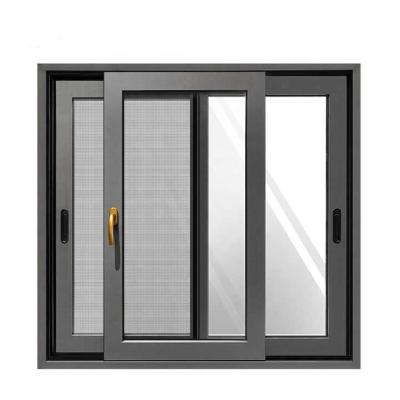 China Australian Standard Aluminum Sliding Window with Mosquito Net Modern Design for sale