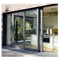 China Rolling Pull Opening Method SKATE Black End Aluminium Double Sliding Door for Household for sale