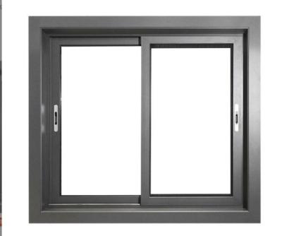 China Waterproof Modern Design Aluminum Sliding Glass Windows with 6mm Overlapping Length for sale