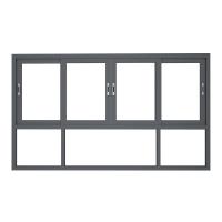China Waterproof Modern Design Aluminum Sliding Glass Windows with 6mm Overlapping Length for sale