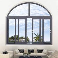 China Waterproof Modern Design Aluminum Sliding Glass Windows with 6mm Overlapping Length for sale