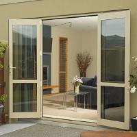 China 35dB Sound Insulation Finished Thermal Break Aluminum Glass Casement Door High Impact for sale