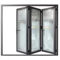 China Double Glazed Glass Bifold Door for 70mm Width Aluminum Frame and 1.4mm Wall Thickness for sale