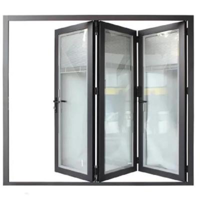 China Double Glazed Glass Bifold Door for 70mm Width Aluminum Frame and 1.4mm Wall Thickness for sale