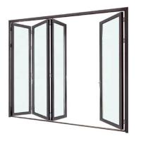 China Double Glazed Glass Bifold Door for 70mm Width Aluminum Frame and 1.4mm Wall Thickness for sale