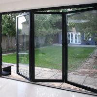 China Double Glazed Glass Bifold Door for 70mm Width Aluminum Frame and 1.4mm Wall Thickness for sale