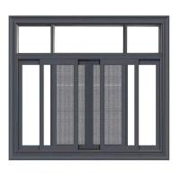 China Customized SKATE 85 Series Aluminum Alloy Sliding Window at Best for Commercial Spaces for sale