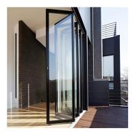 China Skate End Aluminum Bi Fold Doors with Thermal Break and 1.4mm Aluminum Wall Thickness for sale