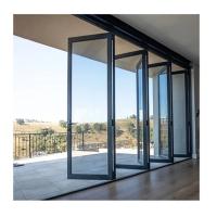 China Skate End Aluminum Bi Fold Doors with Thermal Break and 1.4mm Aluminum Wall Thickness for sale