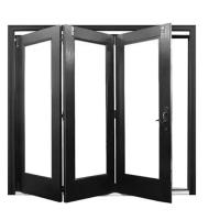 China Skate End Aluminum Bi Fold Doors with Thermal Break and 1.4mm Aluminum Wall Thickness for sale