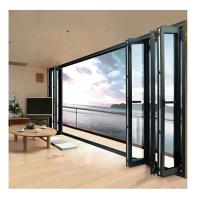 China Skate End Aluminum Bi Fold Doors with Thermal Break and 1.4mm Aluminum Wall Thickness for sale