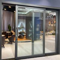 China Optional Colour Thermal Break Double Tempered Security Aluminum Glass Sliding Door 10% Off for sale