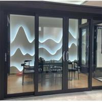 China Optional Colour Thermal Break Double Tempered Security Aluminum Glass Sliding Door 10% Off for sale