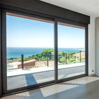 China Optional Colour Thermal Break Double Tempered Security Aluminum Glass Sliding Door 10% Off for sale