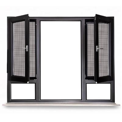 China Aluminium Narrow Frame Casement Windows Wind Pressure Resistance Level 9 Customizable for sale