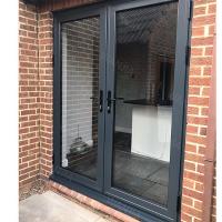 China Optional Colour Aluminum French Glass Doors for Home Office Patio Casement Entry for sale