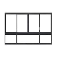 China 6mm Overlapping Length Aluminium Three Track Sliding Windows for Advanced Designs for sale