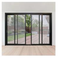 China Stainless Steel Screen Netting SKATE Aluminium Wide Frame Double Glazed Sliding Door for sale
