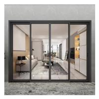 China Stainless Steel Screen Netting SKATE Aluminium Wide Frame Double Glazed Sliding Door for sale