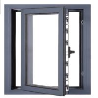China Soundproof Function SKATE 75 Aluminium Hurricane Impact Casement Windows Bedroom for sale