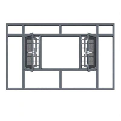 China Waterproof and Thermal Break Broken Bridge Aluminium Profile Bedroom Casement Windows for sale