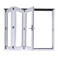 China Finished Surface Modern Commercial Bifold Doors with Tempered Glass and Low-E Glazing for sale