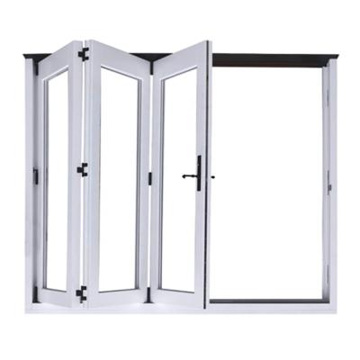 China Finished Surface Modern Commercial Bifold Doors with Tempered Glass and Low-E Glazing for sale