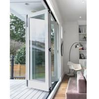 China Finished Surface Modern Commercial Bifold Doors with Tempered Glass and Low-E Glazing for sale