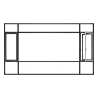 China Bedroom Casement Windows with Wind Pressure Resistance Level 9 from Original Design Window for sale