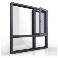 China Horizontal Opening Pattern Commercial Project Aluminium Double Glass Casement Windows for sale
