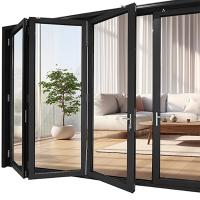 China Rolling Pull Opening Method Glass Folding Door for Global Window Original Suppliers for sale