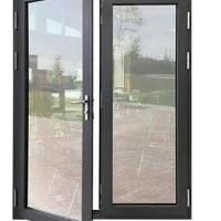 China Finished Thermal Break Double Glazed Aluminum Casement Doors with Optional Colour for sale