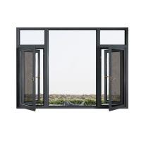 China Modern Waterproof Aluminum Alloy Casement Windows for Level 9 Wind Pressure Resistance for sale