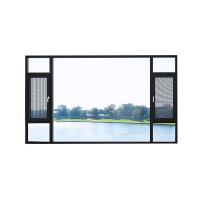 China Level 8 Air Tightness Black Aluminum Alloy Casement Windows for Customized Modern Design for sale