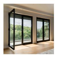 China 10 Sealing Layers Skate Exterior French Thermal Break Casement Doors with Aluminum Frame for sale