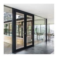 China 10 Sealing Layers Skate Exterior French Thermal Break Casement Doors with Aluminum Frame for sale