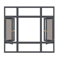 China Simple Design European Style Commercial Aluminum Waterproof Casement Windows for Bedroom for sale