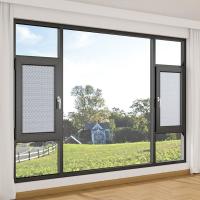 China Simple Design European Style Commercial Aluminum Waterproof Casement Windows for Bedroom for sale