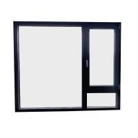 China Glass Custom Black Broken Bridge Aluminum Casement Windows with Folding Screen at Best for sale