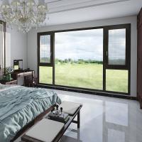 China Glass Custom Black Broken Bridge Aluminum Casement Windows with Folding Screen at Best for sale