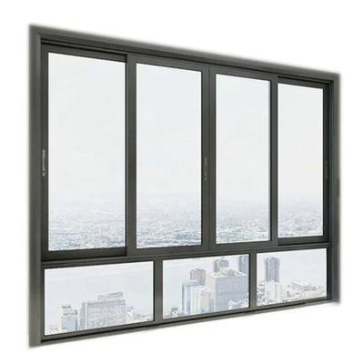 China Simple Design Residential Glass Balcony Aluminum Frame Sliding Windows With Glass for sale