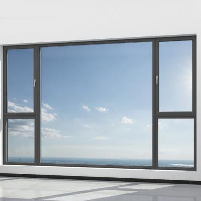 China Custom Production Commercial Aluminium Glass Casement Windows with Soundproof Function for sale