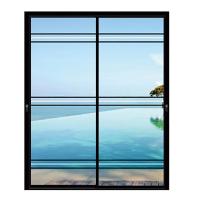 China Commercial Project Sliding Door Exterior Aluminum Alloy with Triplex Glass Upgrade for sale
