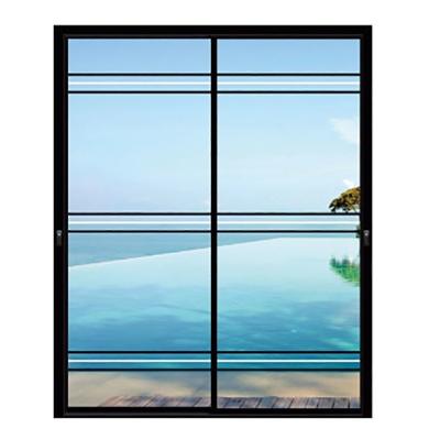 China Commercial Project Sliding Door Exterior Aluminum Alloy with Triplex Glass Upgrade for sale